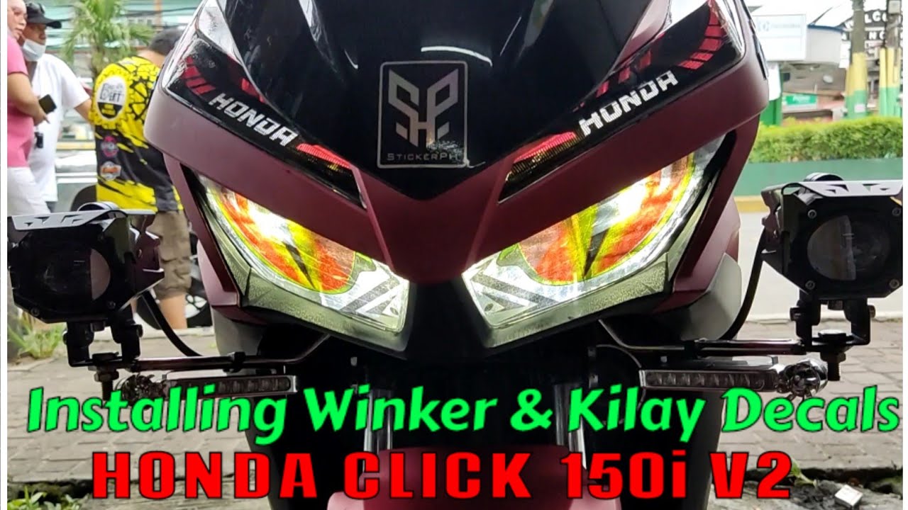 Installing Winker & Kilay Decals Sticker for Honda Click 150i V2. - YouTube