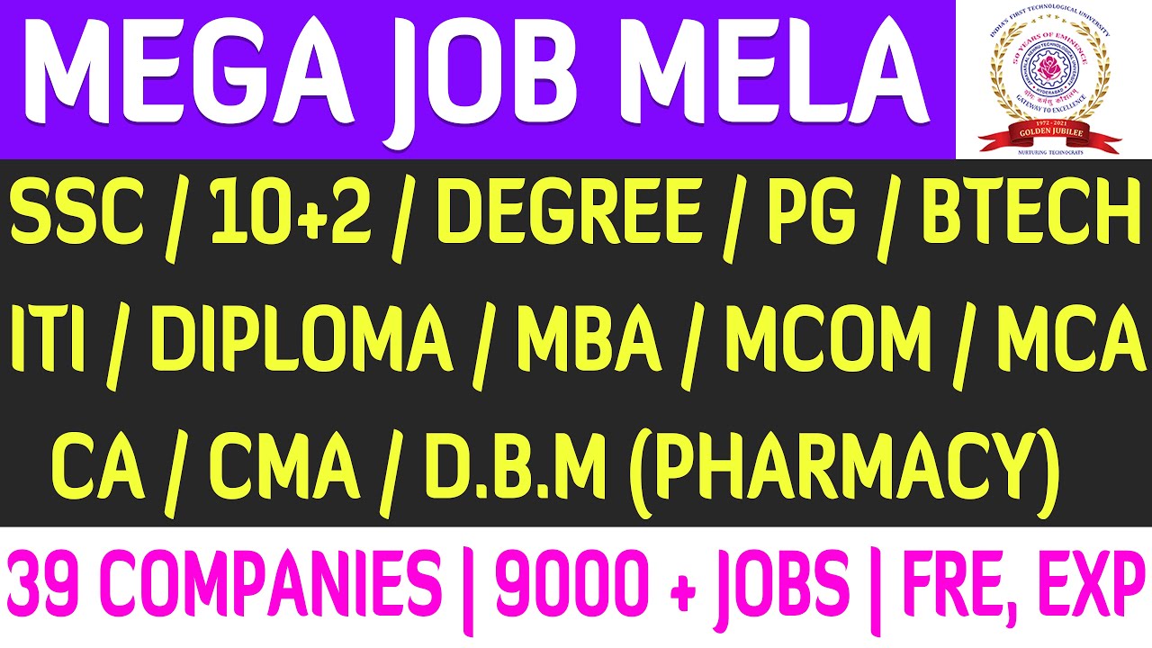 Job Mela in Hyderabad 2021 | Mega Job Mela in JNTU Hyderabad | Job Fair ...