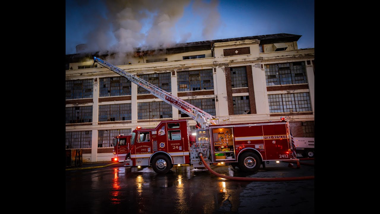 Wilson Borough, Pa Dixie Cup Factory Fire 3/14/2025 - YouTube