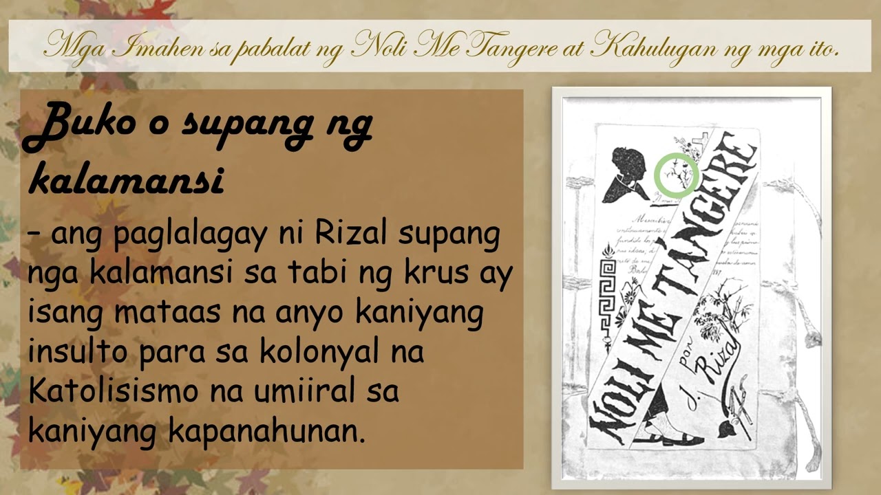 Filipino 9 Pabalat ng Noli Me Tangere - YouTube