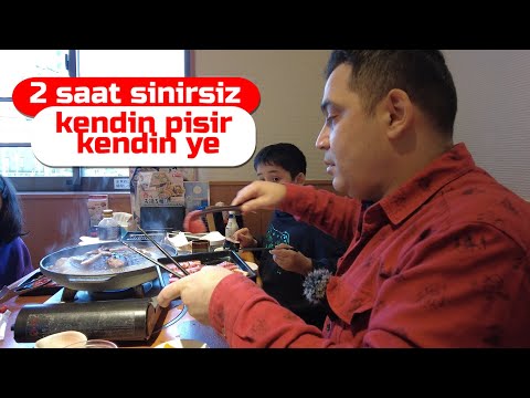 Osaka'da 2 saat sınırsız ( Et izgara ) kendin pişir kendin ye.  #japonya #japan #yemek #washoku