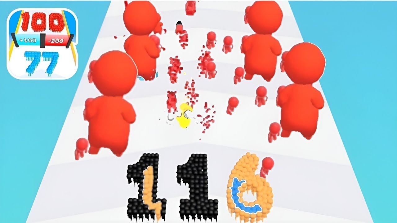 MOBILE GAMES: CROWD NUMBER RUN 3D, COUNT MASTERS, ROOF RAILS - YouTube