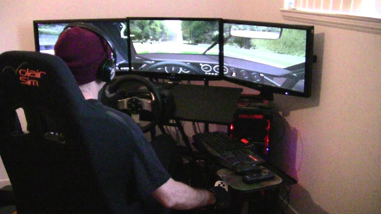 Volair Sim racing simulator running Project Cars with manual shifter ...