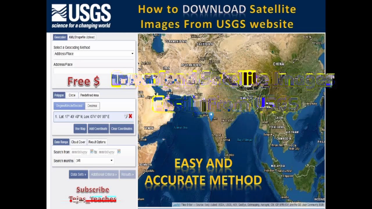 How to Download Satellite Images Easily From USGS with Voice Over - YouTube
