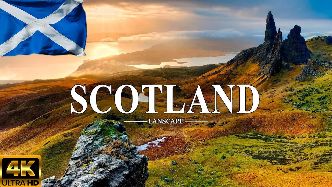 FLYING OVER SCOTLAND (4K UHD) - Relaxing Music Along With Beautiful ...