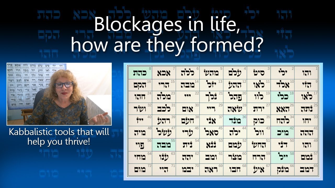 Blockages in life, how they are formed, and how they can the "72 Names ...