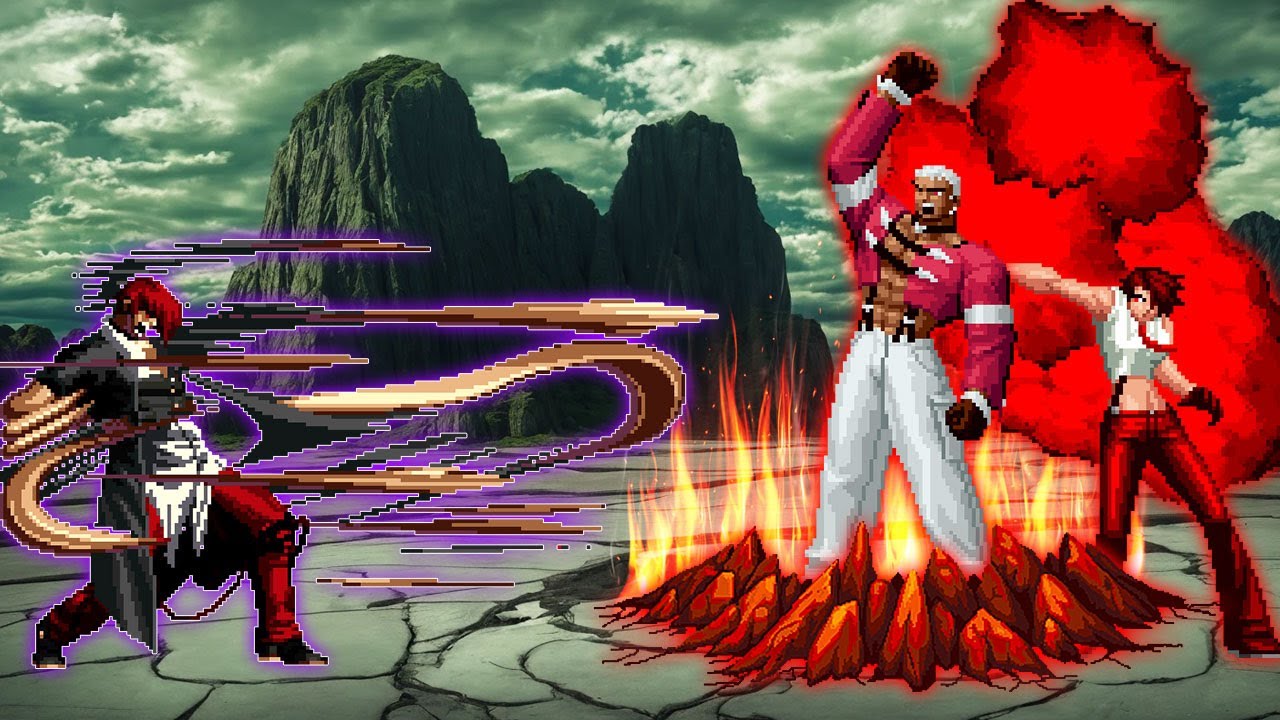 [KOF Mugen] Lyle Vs Yashiro Rhythm, Blood Vanessa Team - YouTube