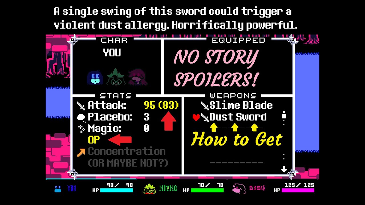 How to get the 'Dust Sword' (The most OP Weapon)! | RIBBIT! A Deltarune ...