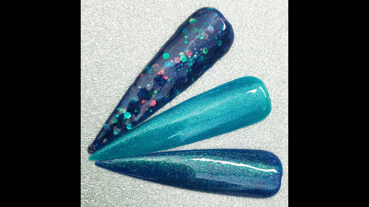 Blue Glitter Gel Swatches - Mint Tint - YouTube