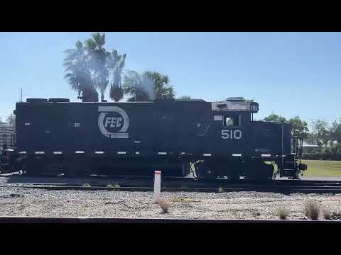 FEC GP38-2 510 working the Ft Pierce yard! 3-18-25 - YouTube
