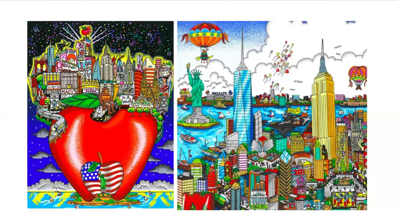 Week 8 Year 4 Art and foundation Lesson 3 Fazzino Cityscape Cartoon ...