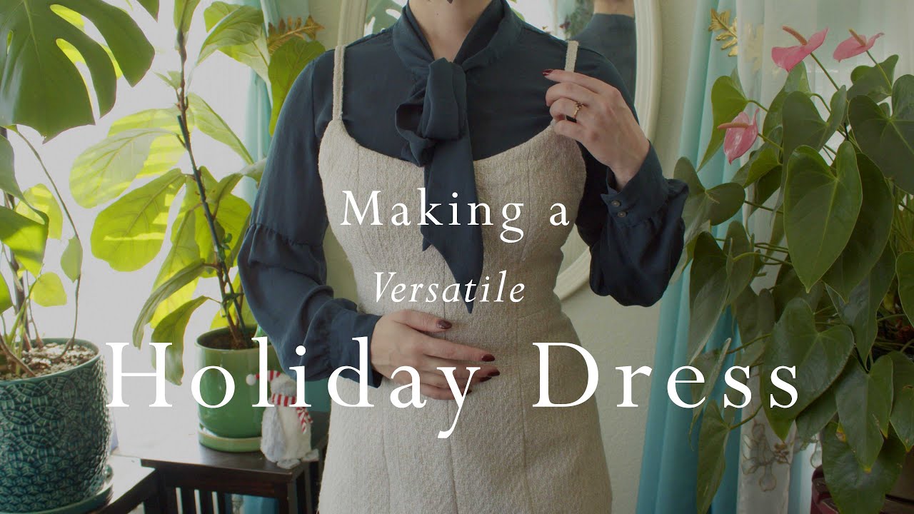 Sewing a Versatile Twill Dress for the Holidays! - YouTube