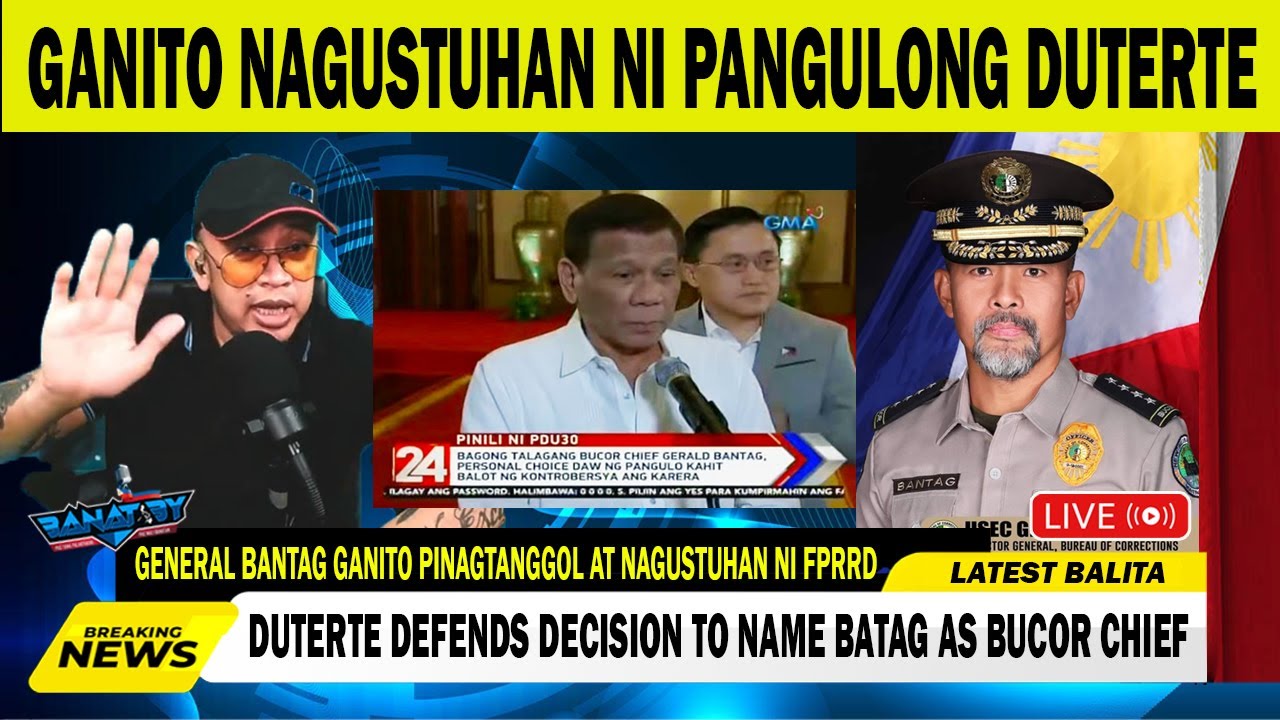 ETO NA NGA! PANGULONG RODY DUTERTE PINAGTANGGOL AT NAGUSTUHAN SI GENERAL GERALD BANTAG - YouTube