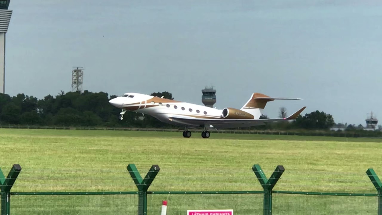Gulfstream G650 take off at Dublin Airport IRELAND - YouTube