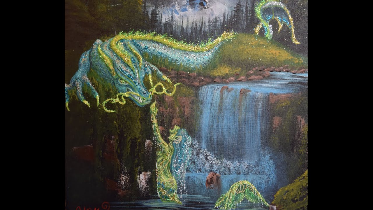 Magical Encounter: Glamorized Bob Ross oil painting - YouTube