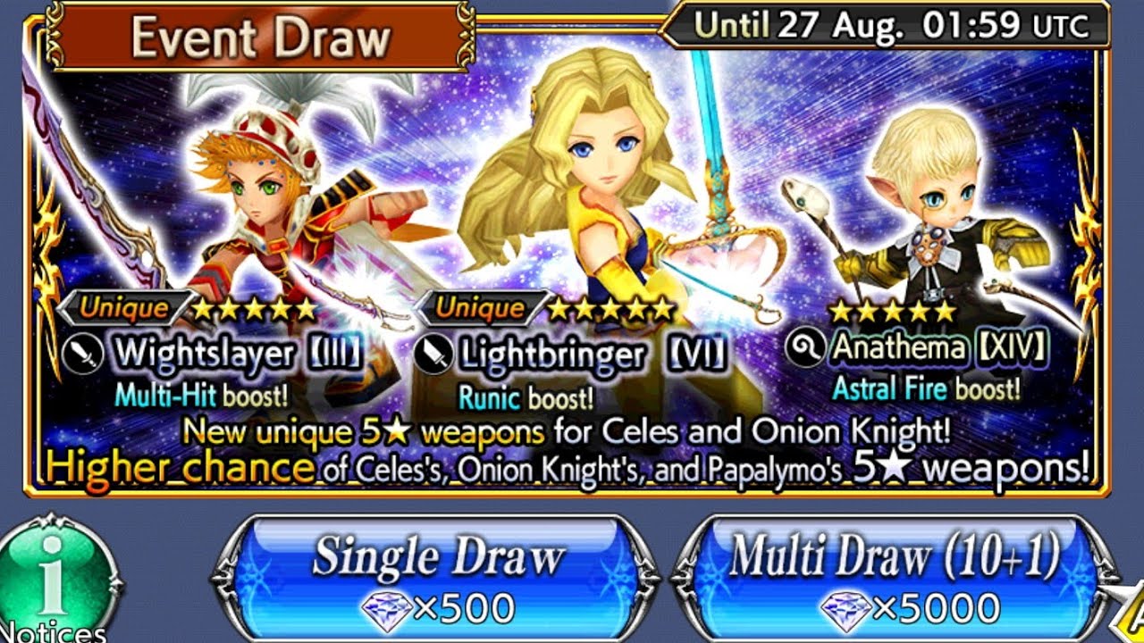 Dissidia Final Fantasy Opera Omnia - Celes - Global Banner - YouTube