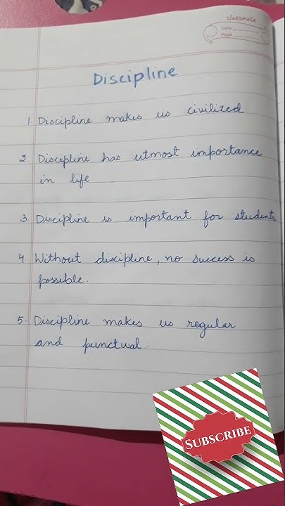 Discipline | 5 Lines On Discipline | Easy Writing For Kids #shorts ...