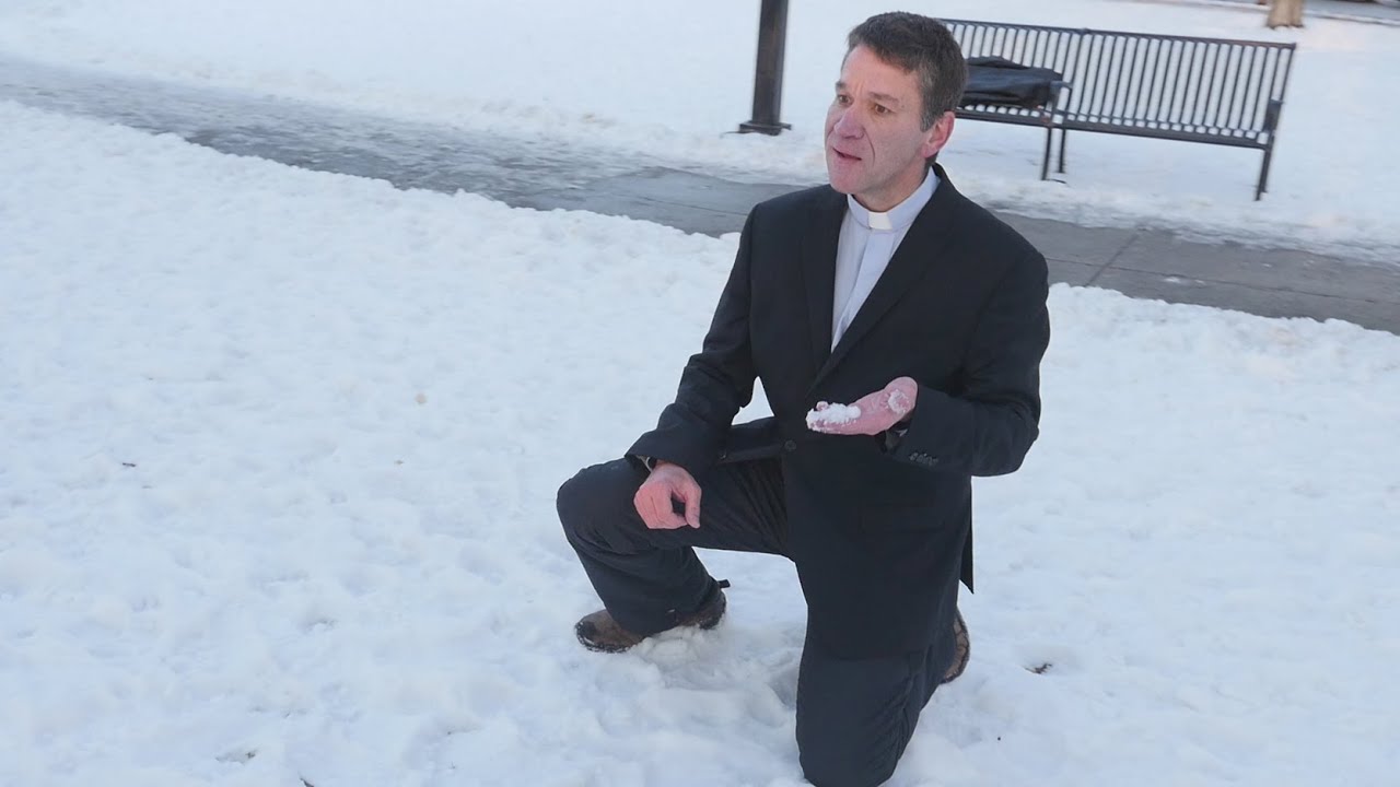 Priest's First Time In Snow - YouTube