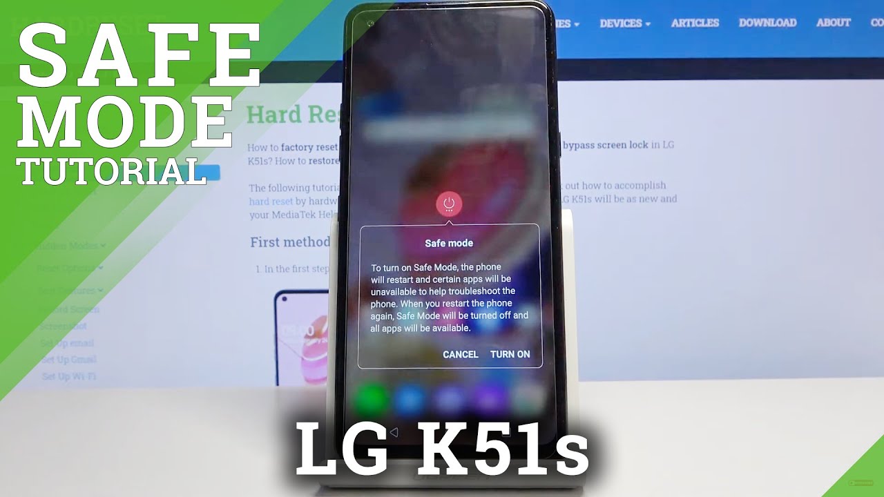 How to Open Safe Mode in LG K51s - Enter and Exit Safe Mode - YouTube