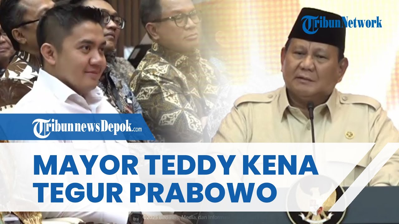 Ekspresi Mayor Teddy saat Ditegur Prabowo Gara gara Tak Undang Jokowi ...
