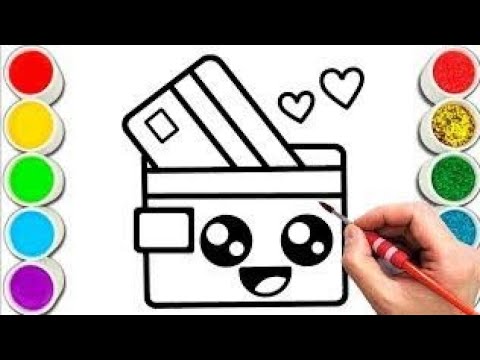 How to draw Wallet for kids and toddlers I Drawing Painting and ...