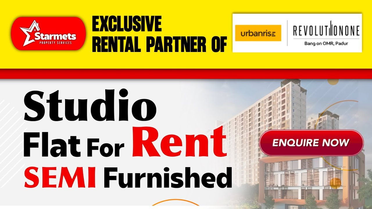 Studio Flat for Rent @OMR | Urbanrise Revolution One | Next Gen ...