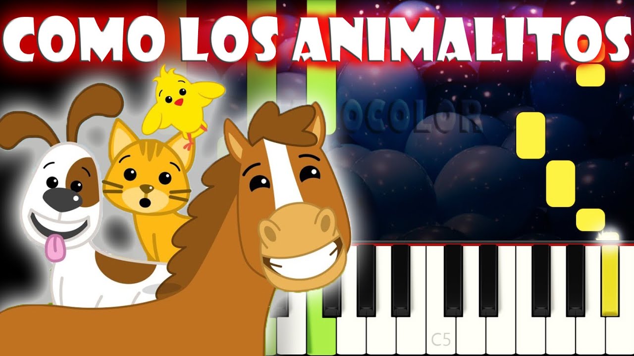 Como Los Animalitos | Piano Cover | Tutorial | Karaoke - YouTube