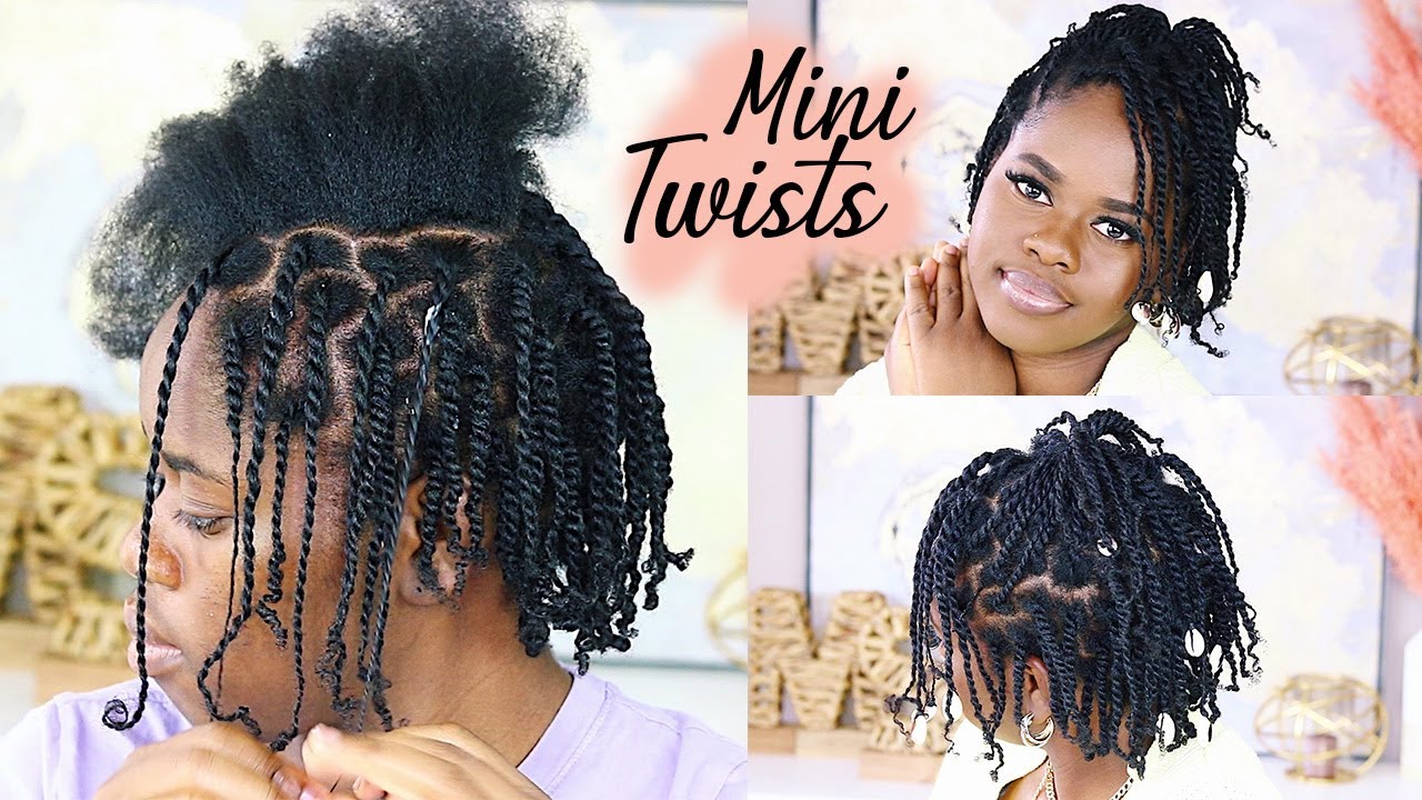 MINI TWISTS ON MY "NOT SO THICK" NATURAL HAIR - YouTube
