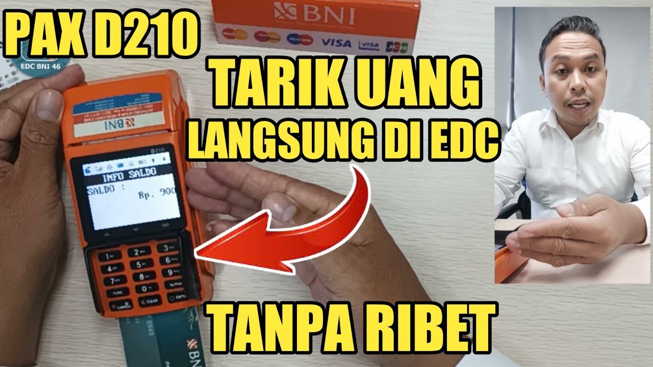 CARA TARIK TUNAI DI EDC PAX D210 #agen46 #transaksiagen46 #tariktunai # ...