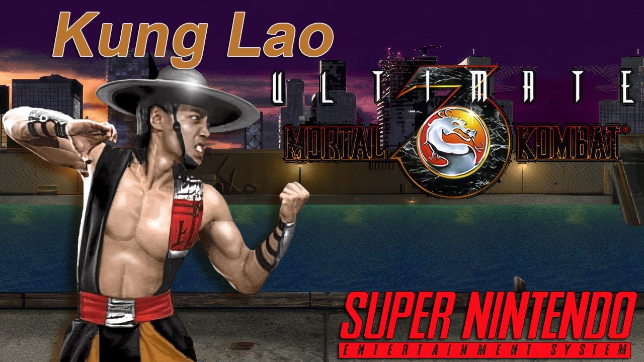 UMK3 SNES - ULTIMATE MORTAL KOMBAT 3 SUPER NINTENDO - KUNG LAO GAMEPLAY ...