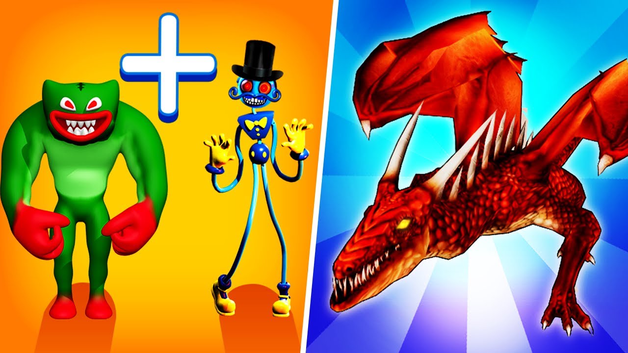Merge Huggy | Merge Battle 3D Dragon Fight - Merge Battles Gameplay ...