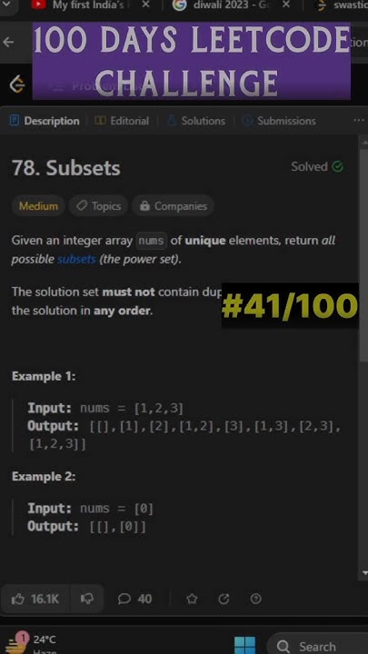 Day 41100 Leetcode Challenge Coding Leetcodechallenge Youtube