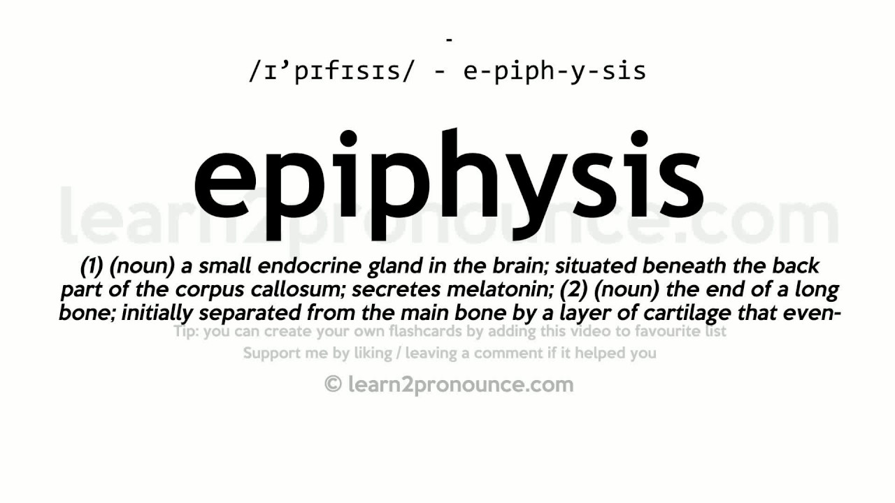 Epiphysis pronunciation and definition - YouTube