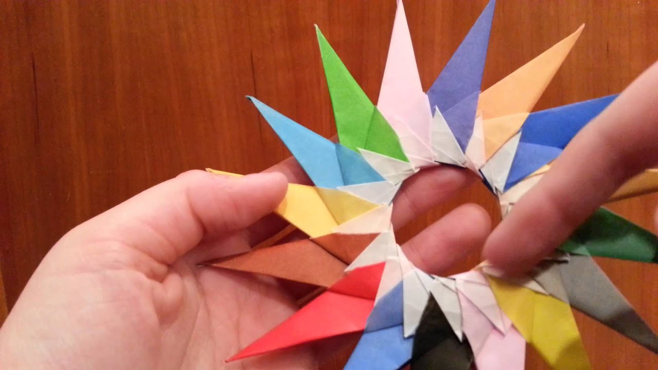 Origami 16-Point Ninia Star No Tape, Designed By Jeremy Shafer - Not A ...