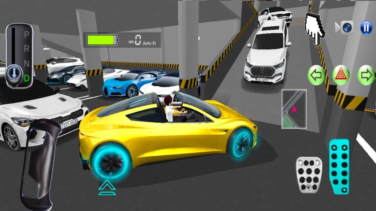 3d Driving Class #15 -Tesla Electric Car Parking in Garage & Funny ...
