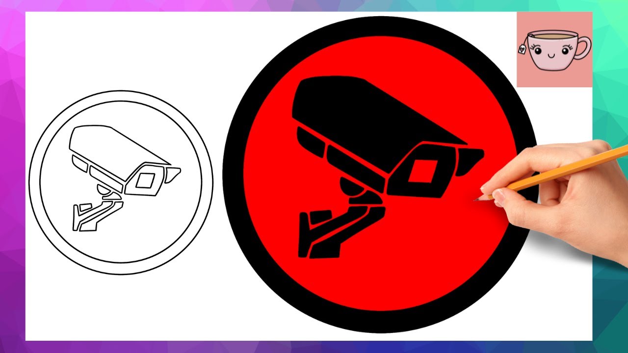 How To Draw Camera Logo from Skibidi Toilet | Easy Step By Step Drawing ...