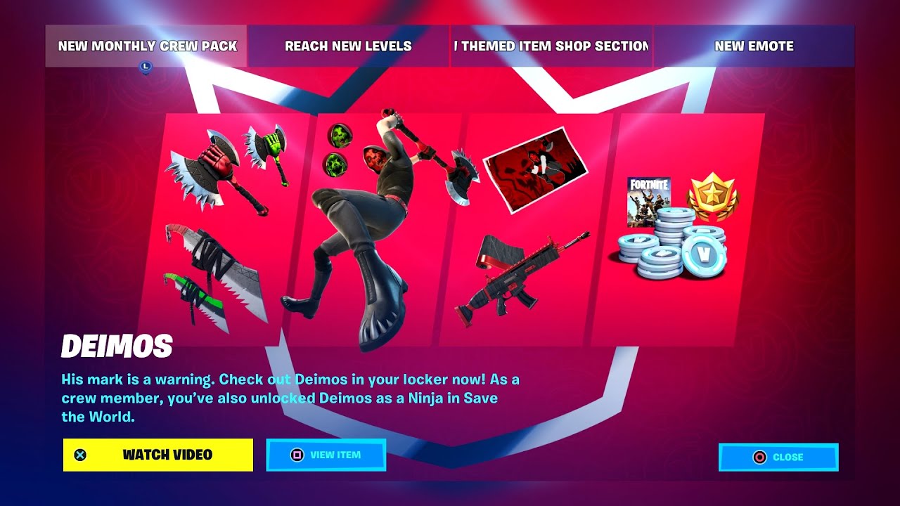 Fortnite Item Shop Countdown LIVE! NEW CREW PACK SKIN! (Fortnite Battle ...