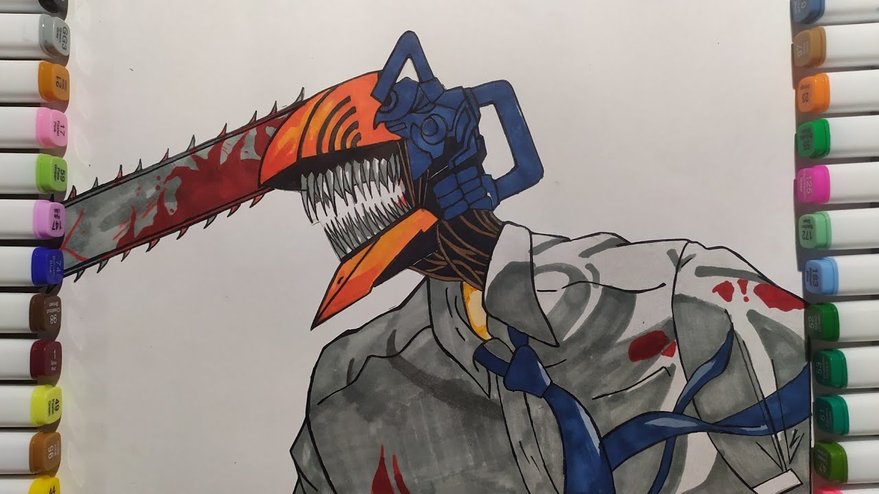 How To Draw Chainsaw Man ( Denji ) ~ Step By Step Tutorial | TREASURE ...