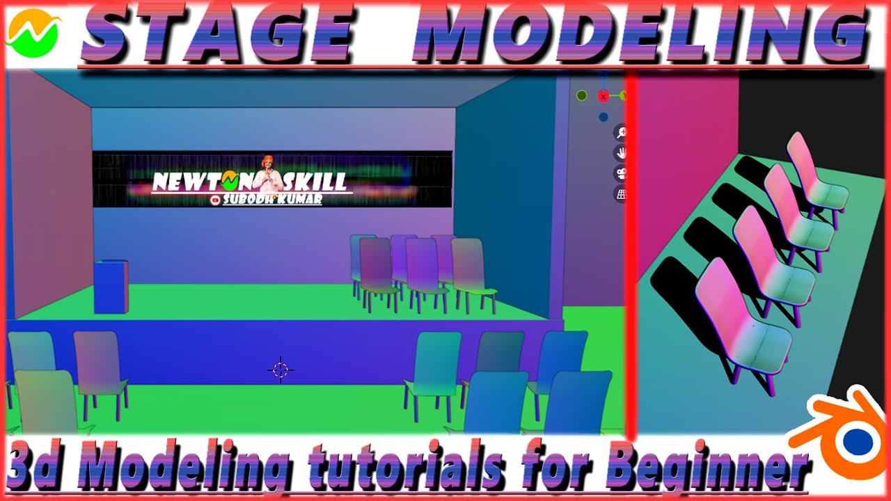 3D Stage model blender || #3d Modeling tutorials for Beginner || # ...
