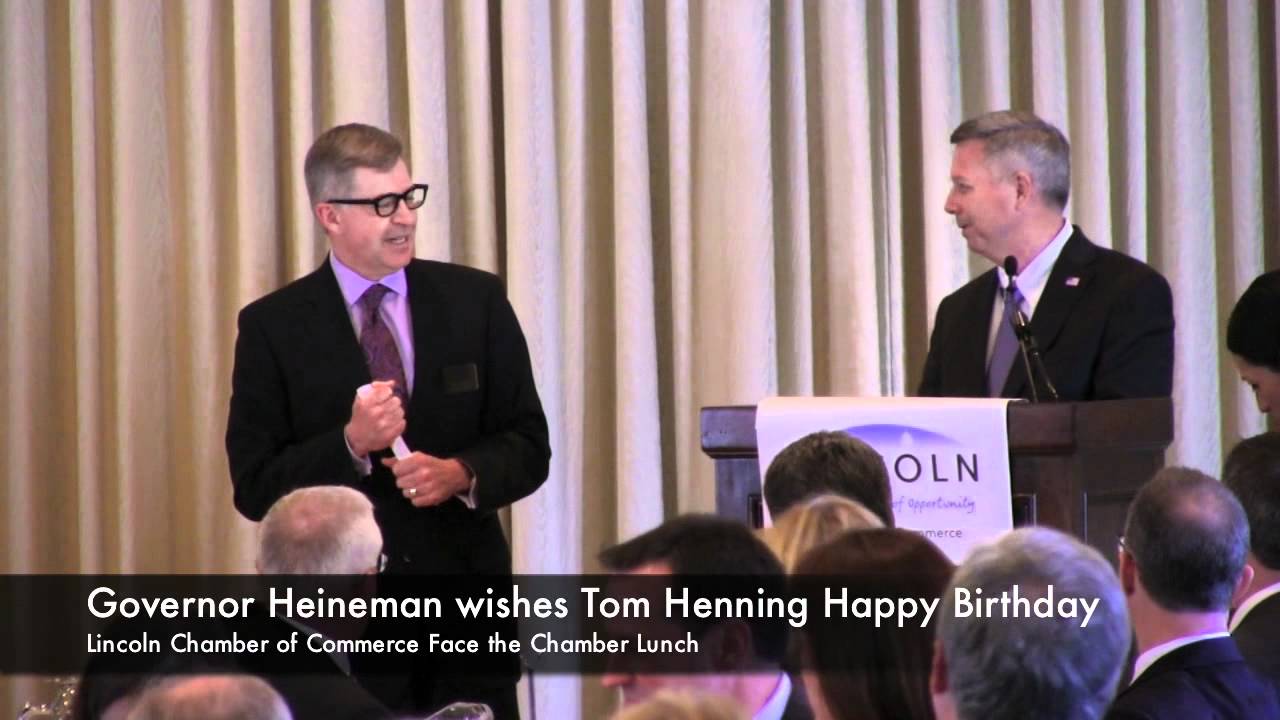 Governor Heineman wishes Tom Henning Happy Birthday - YouTube