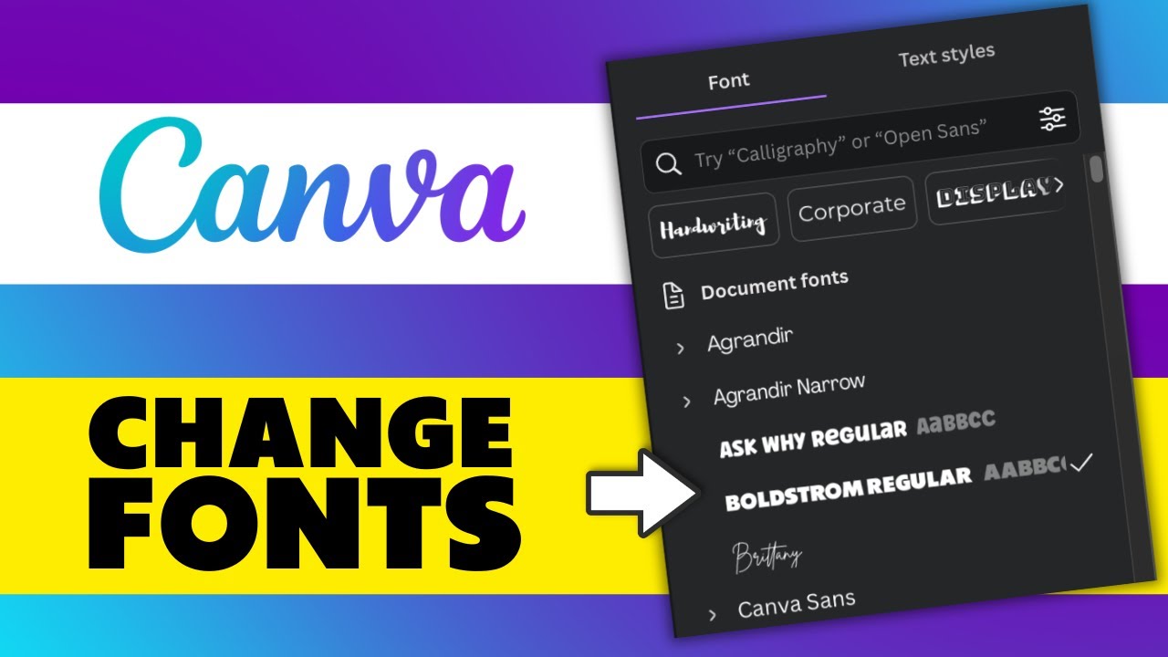 How to Change Font in Canva - YouTube