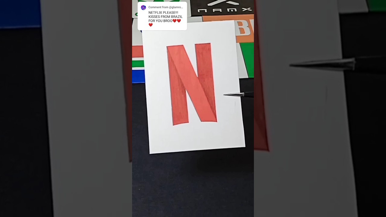 Drawing NETFLIX Logo With Posca Pen! NEXT..?! #art #shorts #asmr - YouTube