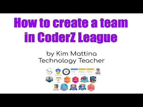 Create a Team in CoderZ League - YouTube