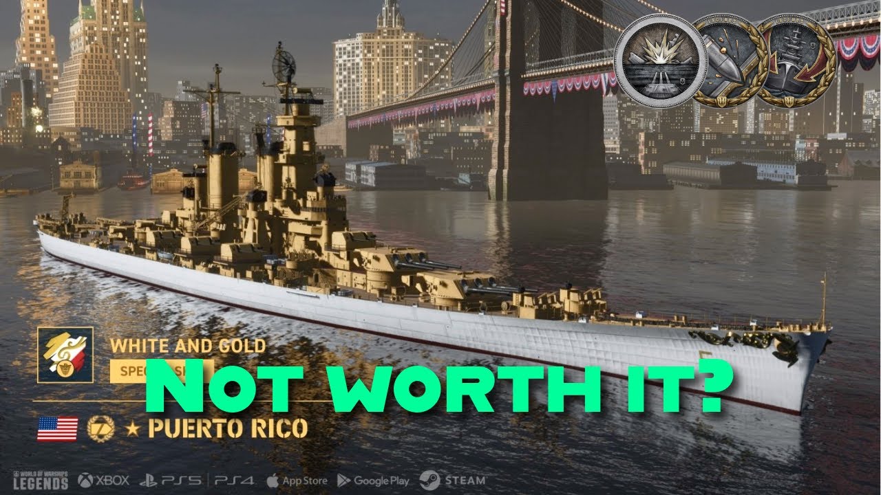 USS Puerto Rico in World of Warships Legends - YouTube