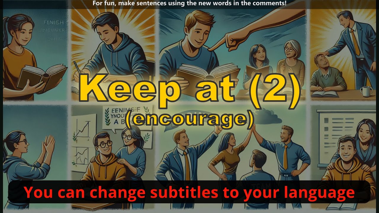 Keep at meaning (encourage) with 5 examples - YouTube