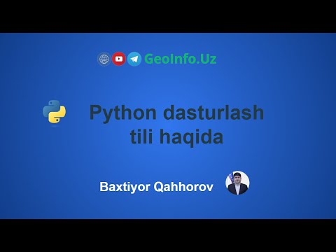 Python haqida | Geoinfo.Uz - YouTube