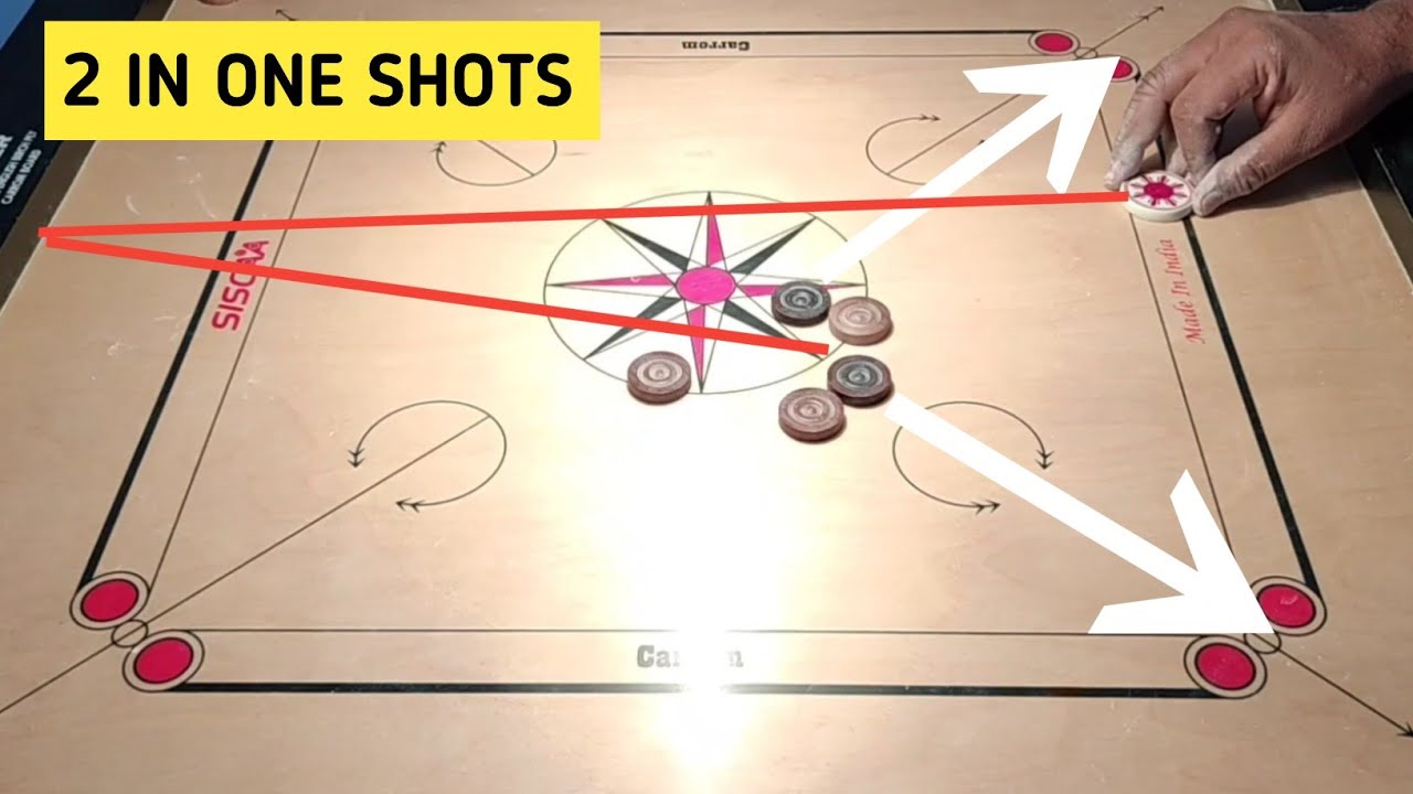 2 in One Useful carrom trick shots, carrom board tricks, best carrom ...