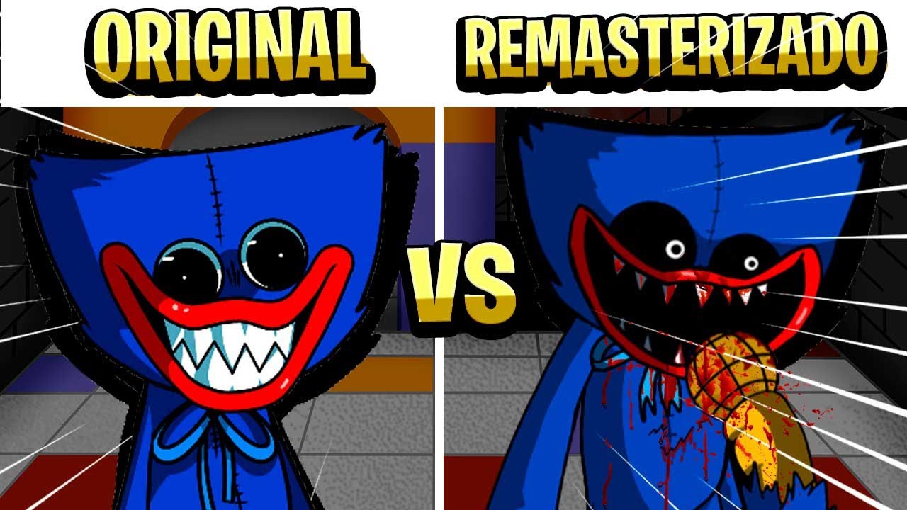 Huggy Wuggy Mod Original VS Remasterizado Friday Night Funkin FNF - YouTube