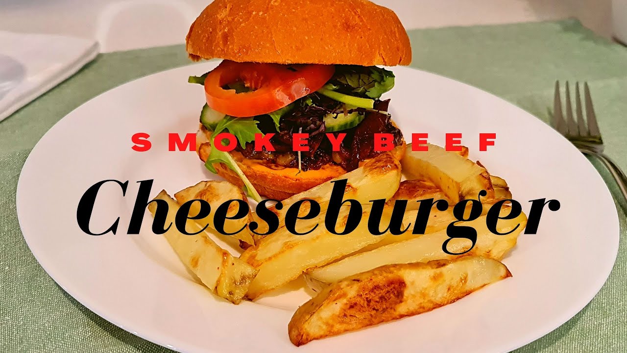 Homemade Smokey Beef Cheeseburger - YouTube