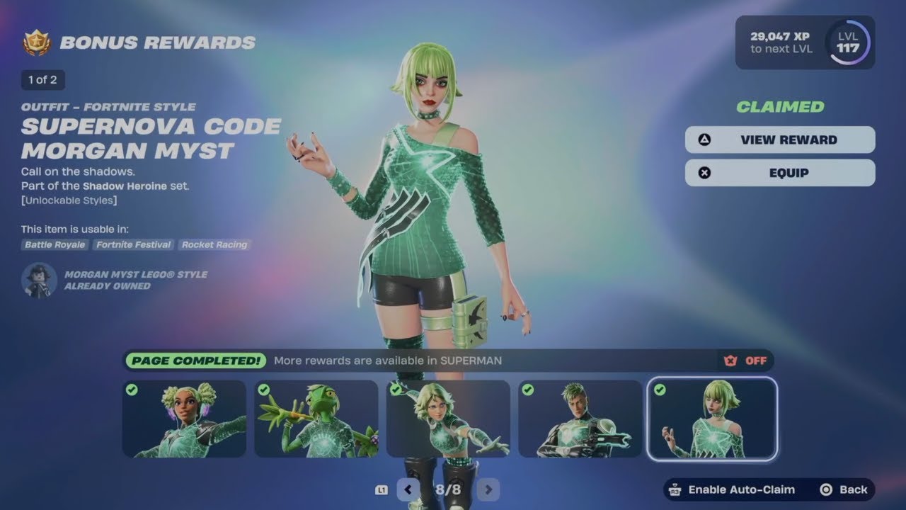 How to Unlock Supernova Code Morgan Myst Skin in Fortnite | Battle Pass Bonus Rewards Page 8 ...